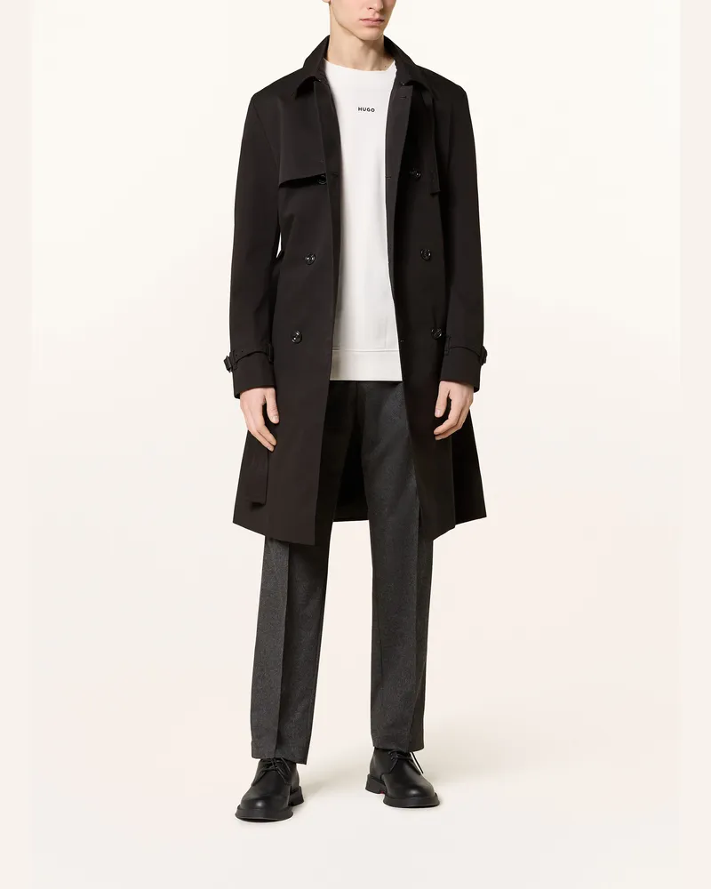 Hugo boss slim fit trench coat store